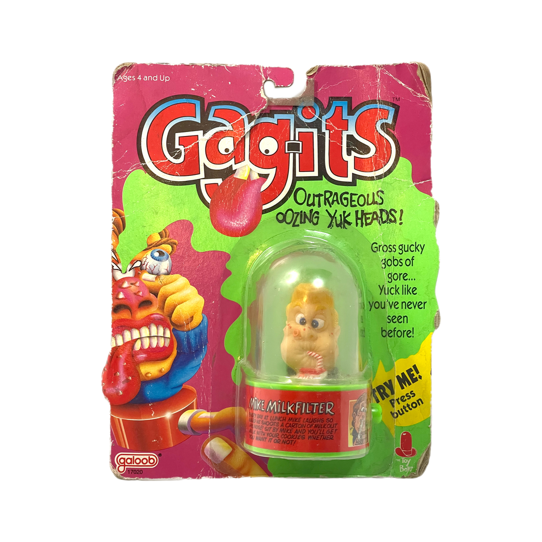 Galoob/ The Toy Boys 1991 Gag-its Mike Milkfilter – The secret toy society